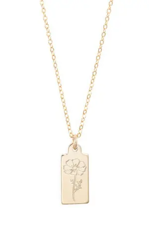SET & STONES Birth Flower Pendant Necklace - Gold/october