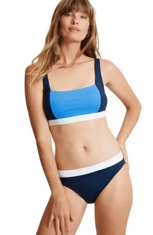 Tommy Bahama Sanibelle Colorblock Square Neck Bikini Top