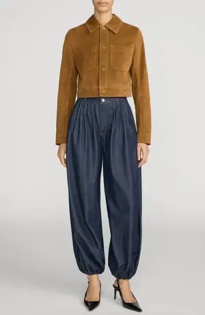 FRAME High Waist Balloon Leg Jeans - Rinse