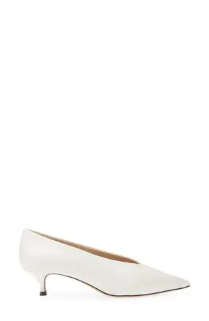 Le Monde Beryl Babouche Kitten Heel Pointed Toe Pump