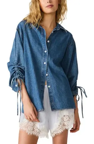 Steve Madden Merrit Denim Button-up Shirt