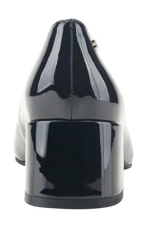 Bandolino Caser Pump With Block Heel - Black Gloss