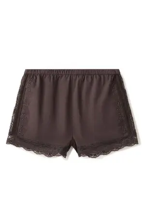 Mango Lace Detail Cotton Shorts