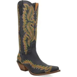 DINGO Dingo Lantana Leather Western Boots Black