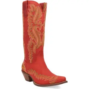 DINGO Dingo Lantana Leather Western Boots Red