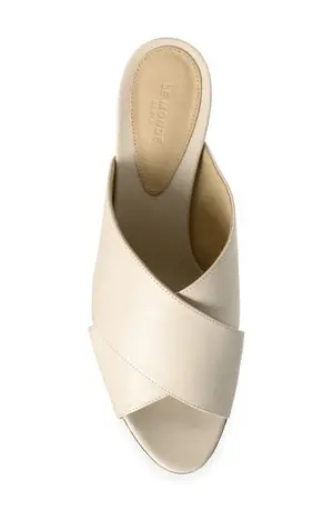 Le Monde Beryl Luca Kitten Heel Slide Sandal - Ivory