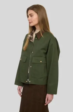 ZOE AND CLAIRE Cotton Utility Jacket