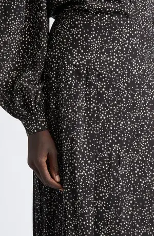 Valentino Garavani Starry Silk Crêpe De Chine Maxi Skirt