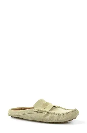 NATIONAL COMFORT Hawlie Flat Leather Mule Light Green