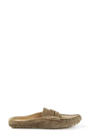NATIONAL COMFORT Hawlie Flat Leather Mule - Sand Suede