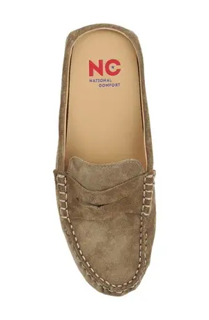 NATIONAL COMFORT Hawlie Flat Leather Mule - Sand Suede