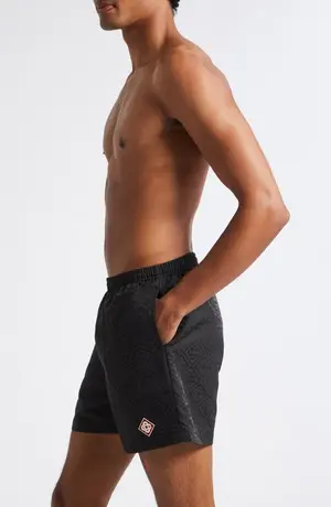 Casablanca Diamond Logo Jacquard Swim Trunks
