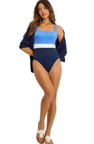 Tommy Bahama Sanibelle Colorblock One-piece Swimsuit