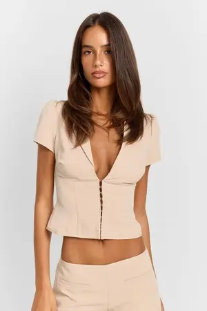 SASHA THERESE Raven Top - Natural