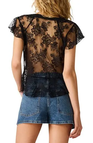 Steve Madden Leyla Sheer Lace Top