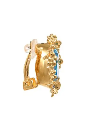 Oscar De La Renta Oval Medallion Stud Earrings