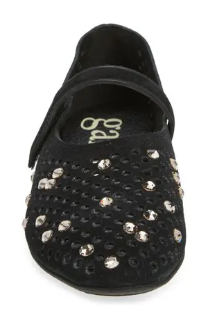PEDRO GARCIA Alisa Mary Jane Flats With Crystal Embellishments