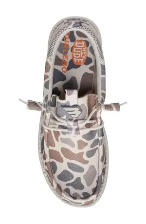HEY DUDE X Burlebo Wally Funk Deer Camo Slip-on Shoes
