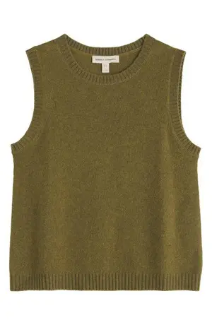 SEASALT CORNWALL East View Merino Wool Blend Sweater Vest - Seagrass