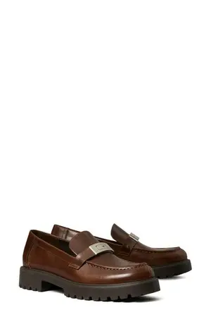 Tory Burch Leelee Lug Loafer - Coffee/silver