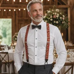 Trafalgar Phoenix Soaring Silk Button End Suspenders