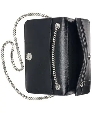 Karl Lagerfeld Paris Kosette Flower Applique Crossbody - Black/silver