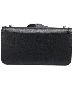 Karl Lagerfeld Paris Kosette Flower Applique Crossbody Bag - Black/silver