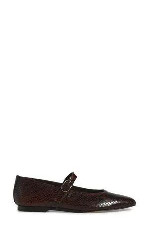 Le Monde Beryl Mary Jane Snake Embossed Ballet Flat