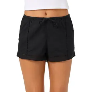 O'Neill Cotton Shorts With Ladder Stitch Detail - Black