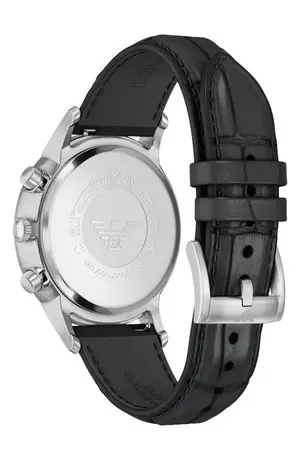 Emporio Armani Chronograph Stainless Steel Watch - Black