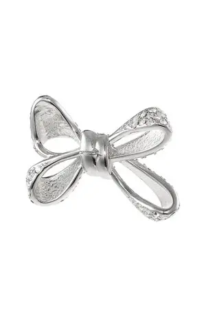 Oscar De La Renta Small Pavé Crystal Bow Earrings
