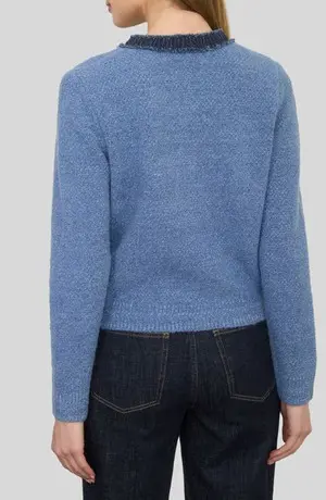ZOE AND CLAIRE Fringe Trim Cardigan