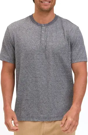 THREADS 4 THOUGHT Carlos Short Sleeve Henley Stargazer