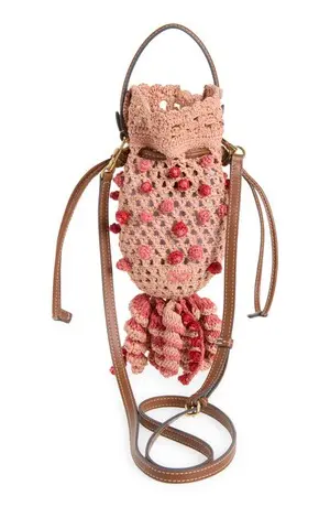 ANYA HINDMARCH Crochet Raffia Squid Crossbody Bag