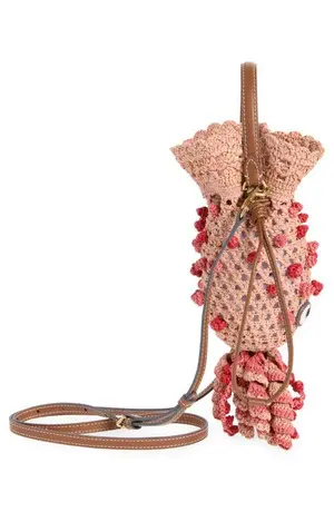 ANYA HINDMARCH Crochet Raffia Squid Crossbody Bag