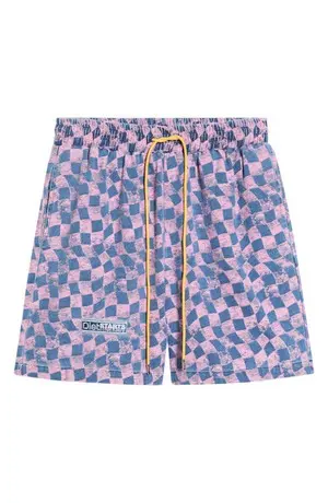 DIET STARTS MONDAY Warped Checker Shorts