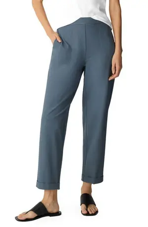 Eileen Fisher Tapered Ankle Pants With Fold-over Cuffs - Cold Spring