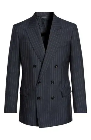 TOM FORD Chalk Stripe Sport Coat - Ucc Navy