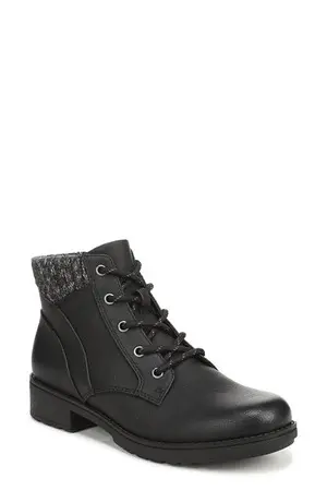 Dr. Scholl'S Daphne Bootie With Knit Collar - Black