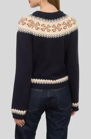 ZOE AND CLAIRE Fair Isle Button Cardigan