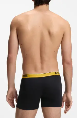 BOSS 3-pack Cotton Boxer Briefs - Black