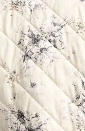 Cinq À Sept Sketched Floral Alexa Quilted Jacket