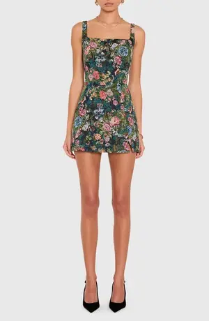 Amanda Uprichard Rhonda Floral Tapestry Romper - Mcht Multi