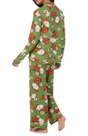 ROOM SERVICE Print Pajamas - Green/floral