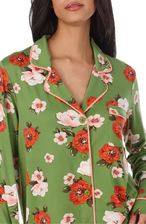ROOM SERVICE Print Pajamas - Green/floral