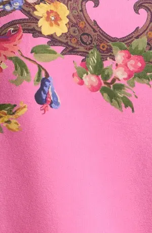Etro Floral Silk Poncho