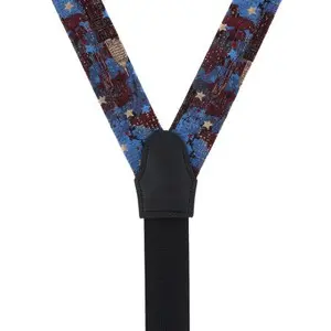 Trafalgar Nyc Proud Silk Novelty Button End Suspenders