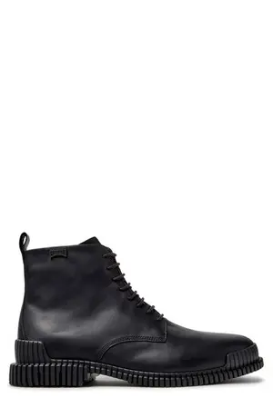 Camper Pix Leather Ankle Boot - Black