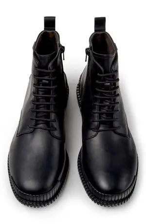 Camper Pix Leather Ankle Boot - Black