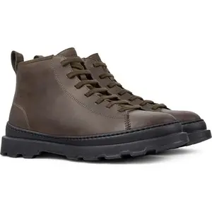 Camper Brutus Leather Ankle Boots - Dark Green